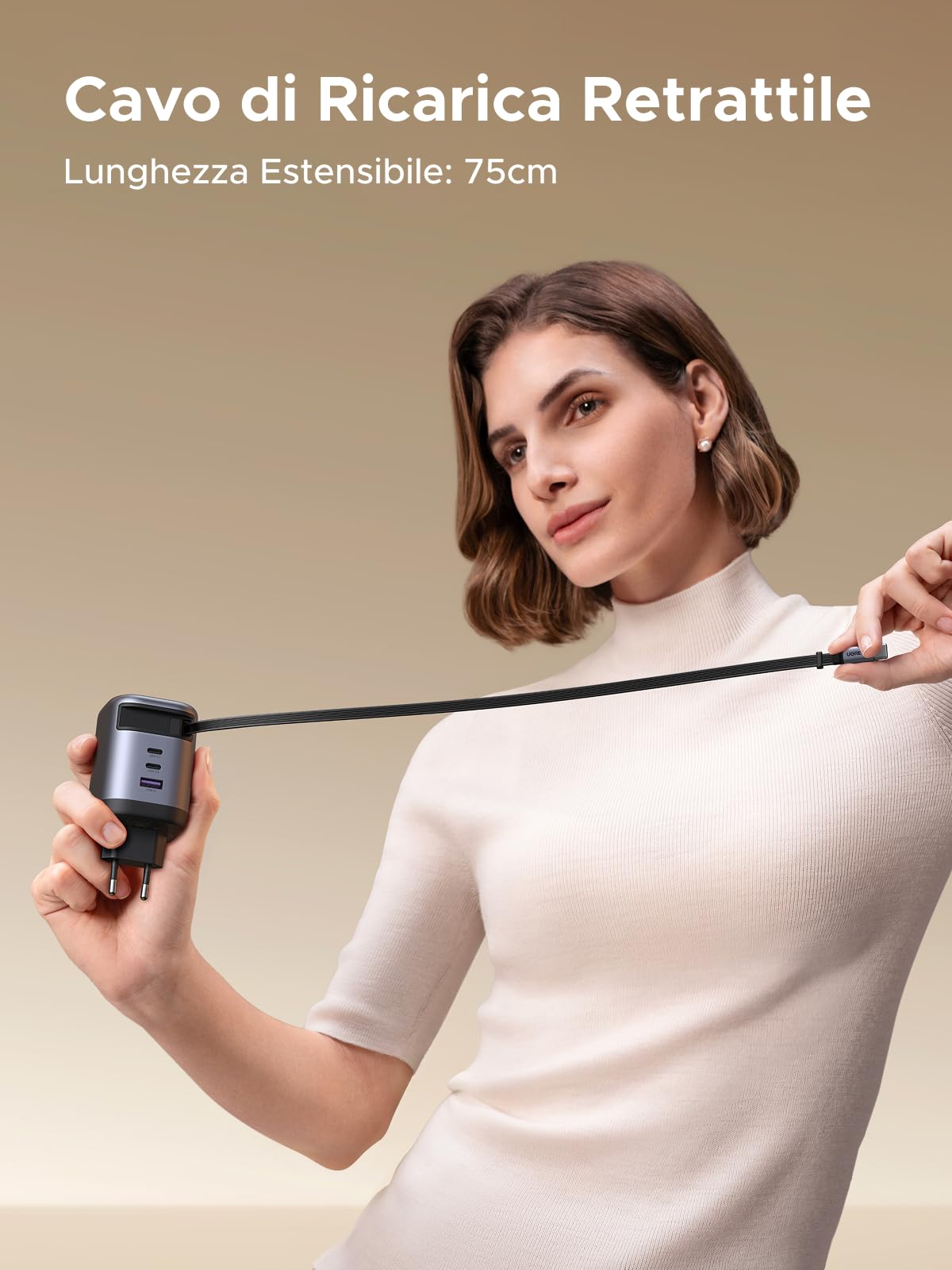 UGREEN Nexode Caricatore USB C 100W GaN con Cavo Retrattile – UGREEN ...